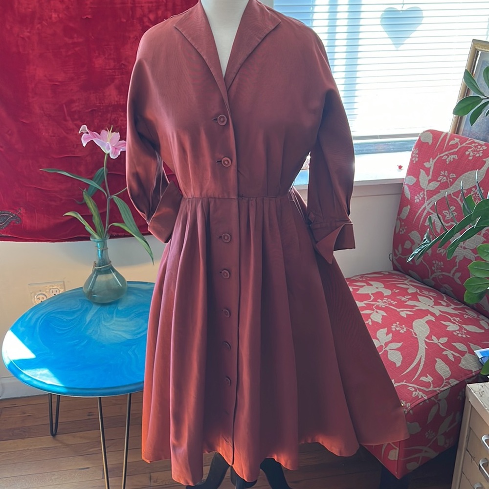 1950s Dresses / Brielle Creation Original 1940’s Dull… - Gem